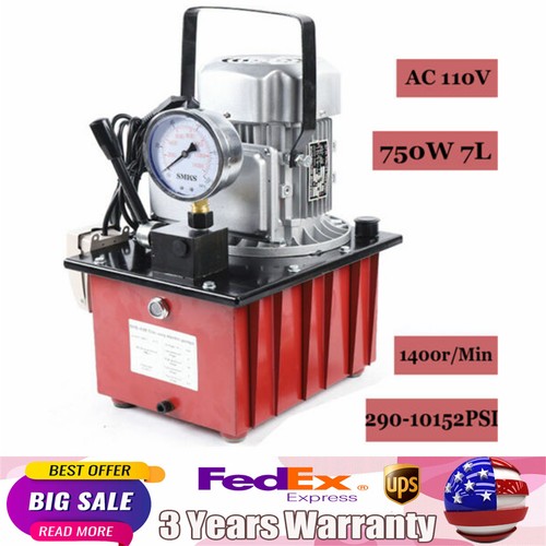 Electric Driven Hydraulic Pump Power Unit Single Acting w/ 1.8M Oil ...
