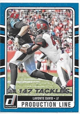 2016 Donruss Football Production Line Hits Levonte David Buccaneers | eBay