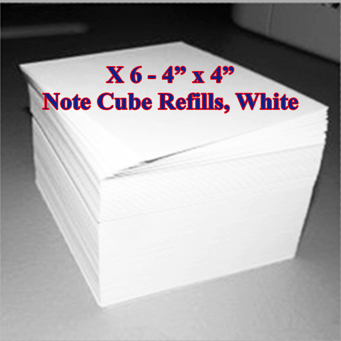 6 - 4" x 4" White Note Paper Refill Cubes - Loose Sheets For Paper ...