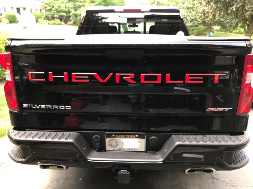 RED Tailgate Insert Letters Decal Vinyl Stickers for Chevrolet ...