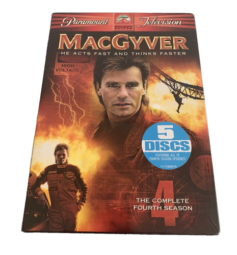 MacGyver Season 4 The Complete Fourth Season 5 Disc DVD Set R1 New ...