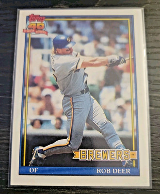 1991 Topps 40 Years of Baseball Rob Deer #192 Milwaukee Brewers | eBay