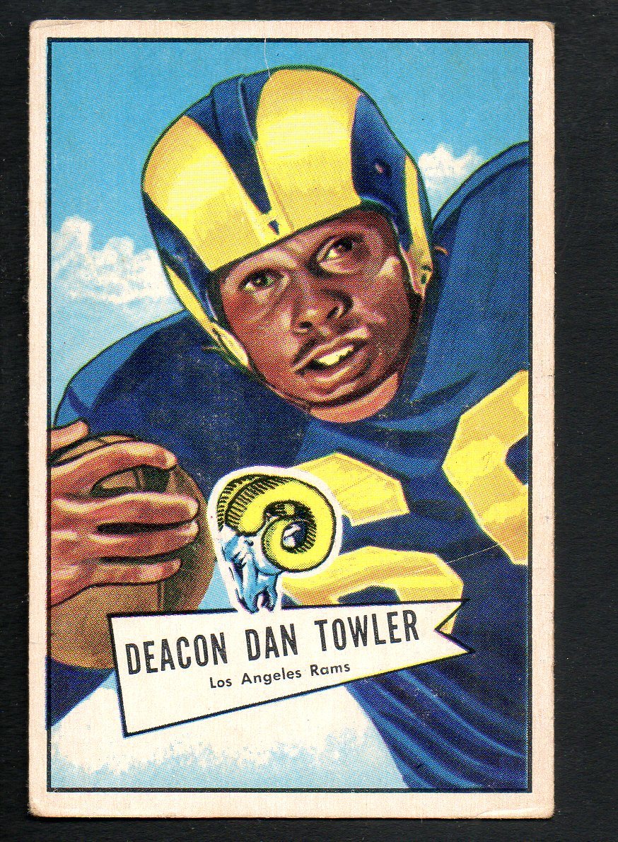 1952 Bowman Large Football Card #120 Dan Towler-Los Angeles Rams Vg Ex ...