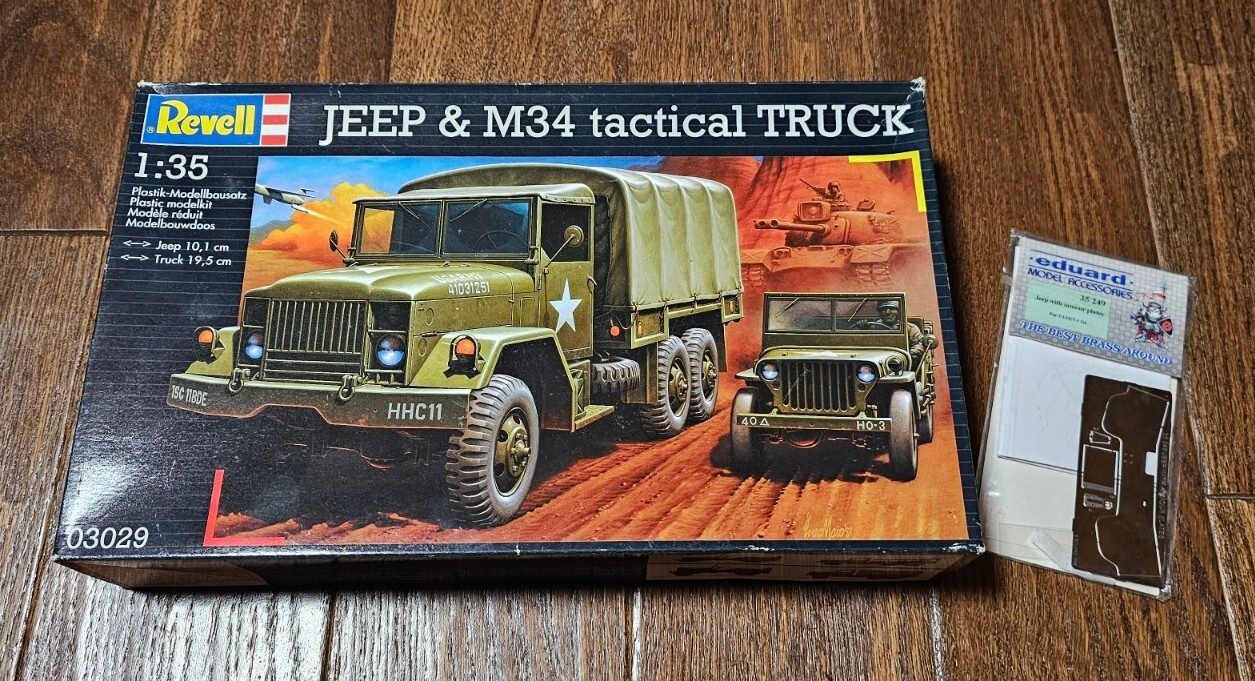 Revell 03029 US Army Jeep & M34 Tactical Truck 1/35 Model Kit W/ Extra ...