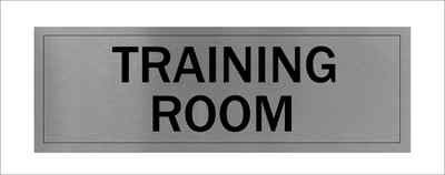 Training Room Sign Brushed Aluminium Office Signs | eBay UK