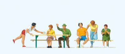 Preiser HO Scale Model Figure/People Set In the Beer Garden #2 (6-Pack ...