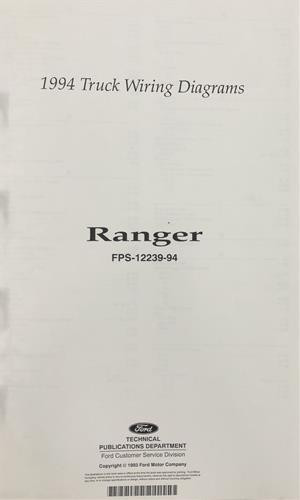 1994 Ford Ranger Foldout Electrical Wiring Diagram 94 Pickup Truck ...