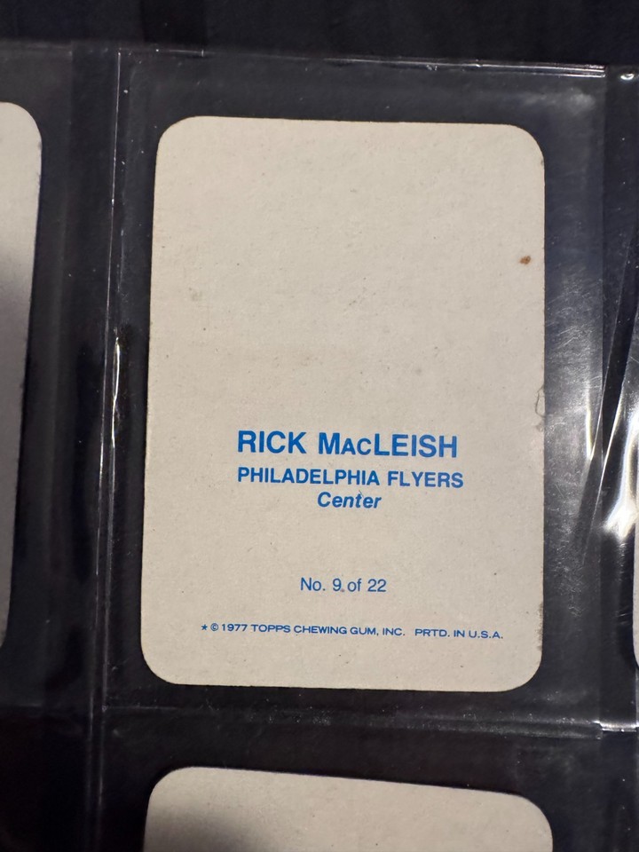 TOPPS Glossy Hockey Cards 1977 & 1978 Larry Robinson Dennis Potvin ...