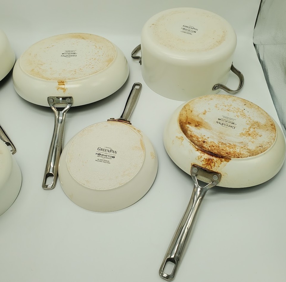 GreenPan Eras Ceramic Non-Stick 11-piece Cookware Set WHITE | eBay