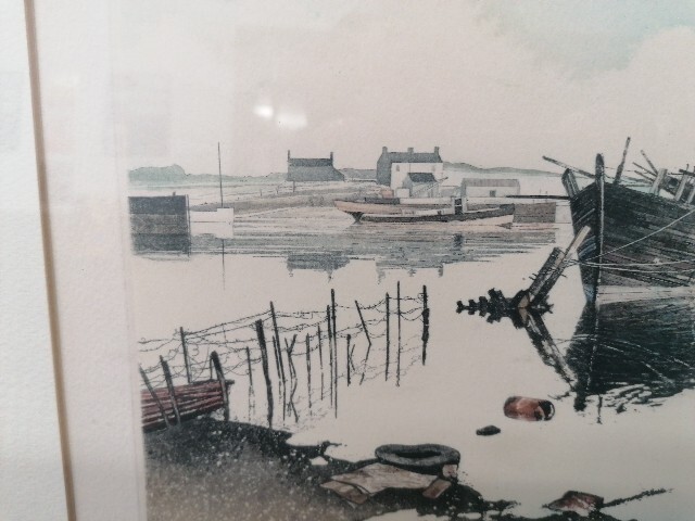 Paul Bisson (British 1938-) Limited Edition Etching Seascape Signed 98/ ...