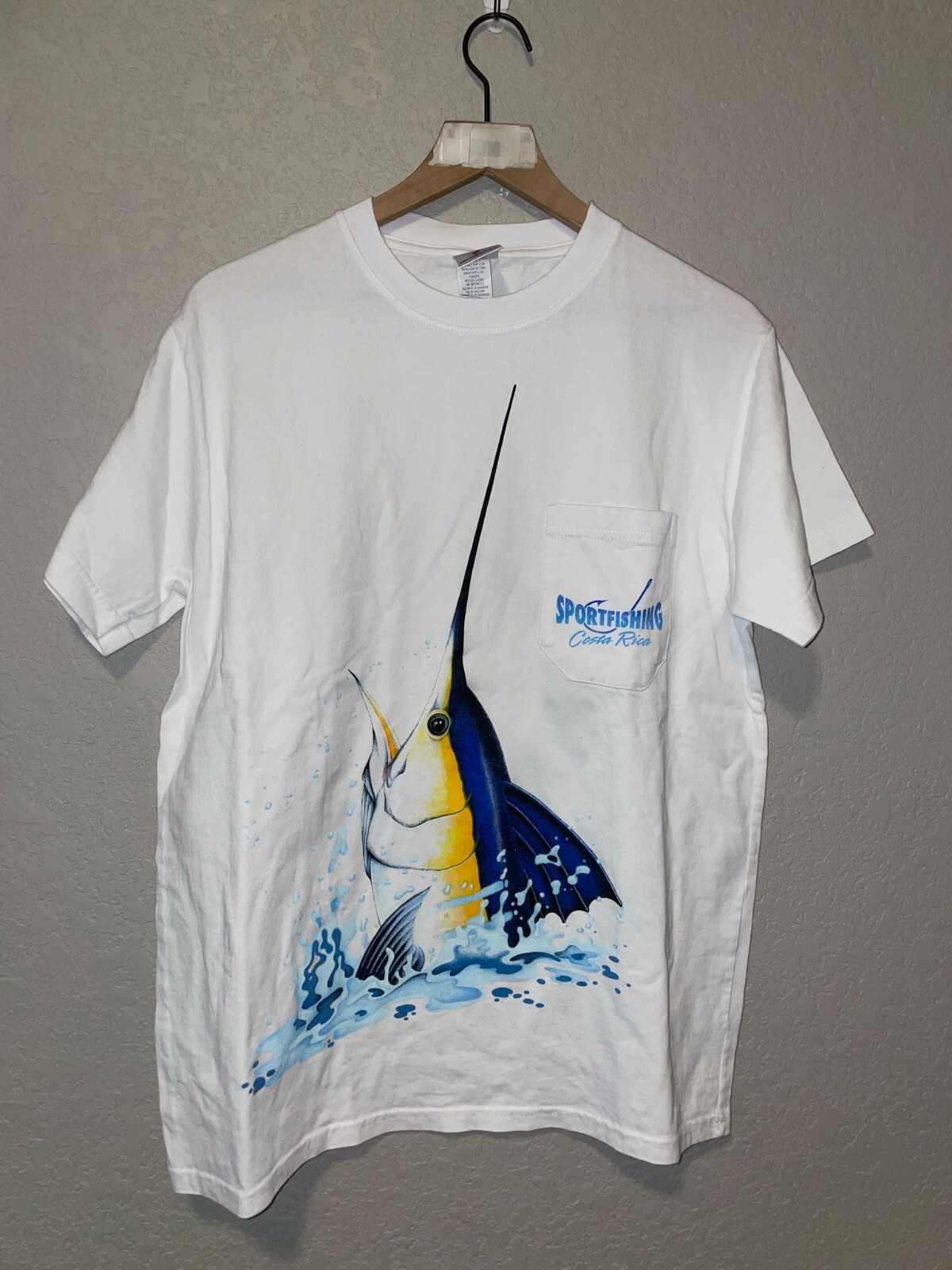 90s Vintage Sport Fishing Costa Rica Sportfishing Whi… - Gem