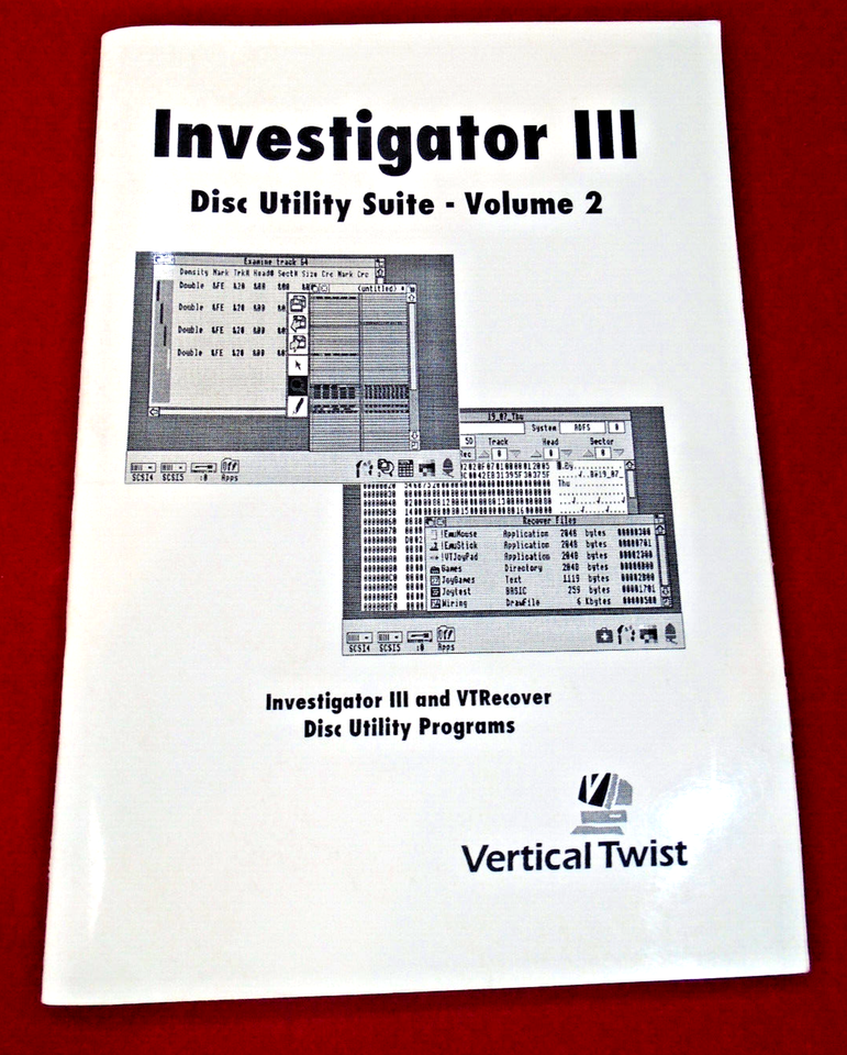 Paire De Enquêteur III Guides Vol. 1 & 2 pour Acorn Risc OS Vertical ...