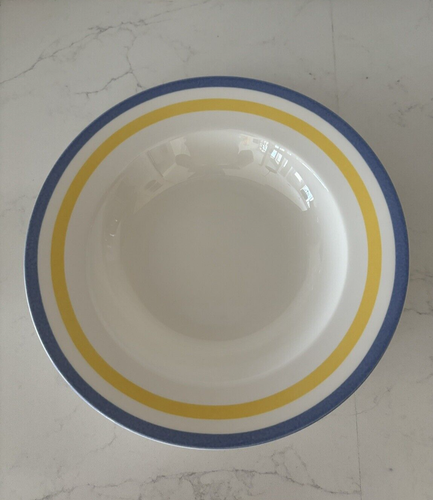 Mikasa "Color Track" ~9.5" Bowls~Soup/Salad/Pasta~Striped Rim~8 ...