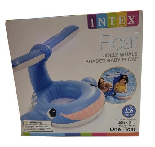 Intex Jolly Whale Shaded Baby Float Inflatable for Ages 1 - 2 years ...