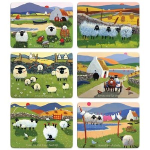 Thomas Joseph Table Mat Set 2 - Set of 6 Placemats - Sheep Themed | eBay