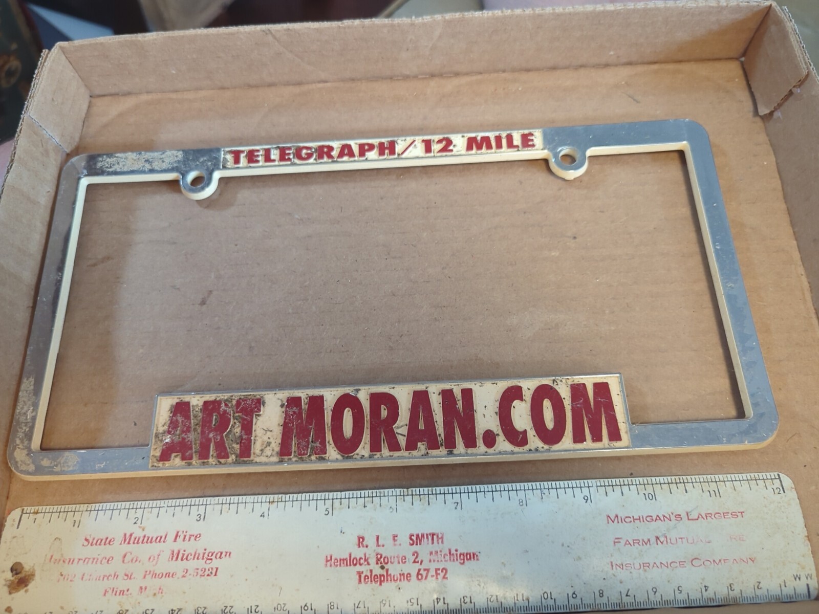 Art Moran Telegraph 12 Mile Detroit MI Car Dealership License Plate ...