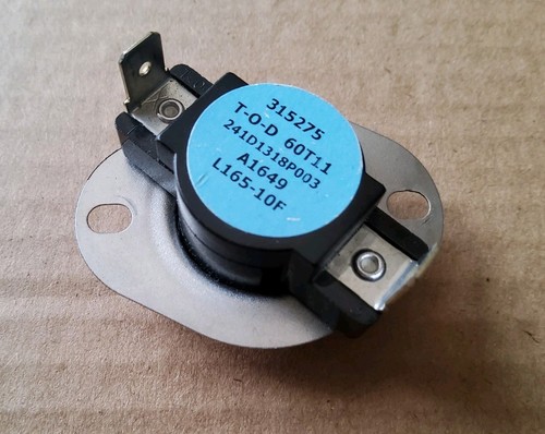 315275 GE Dryer Outlet Backup Thermostat L165-10F WE04X10190 ...