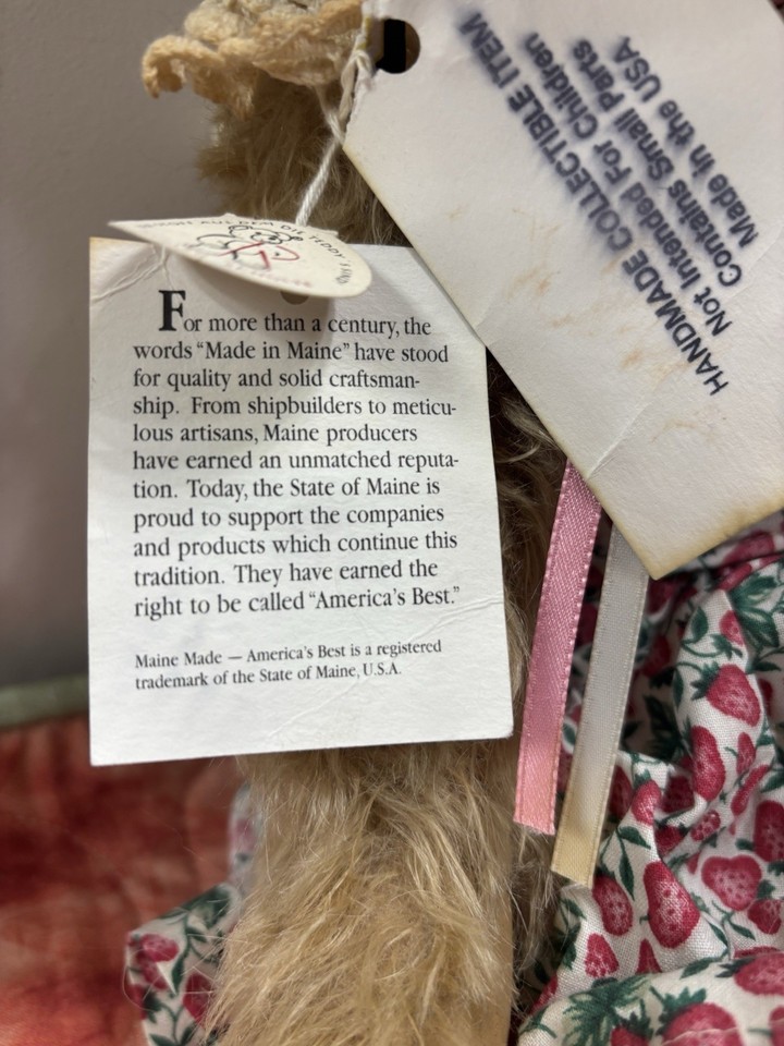 ANGIE ROGERS ARTIST MOHAIR TEDDY BEAR W/TAGS 1997/1998 | eBay