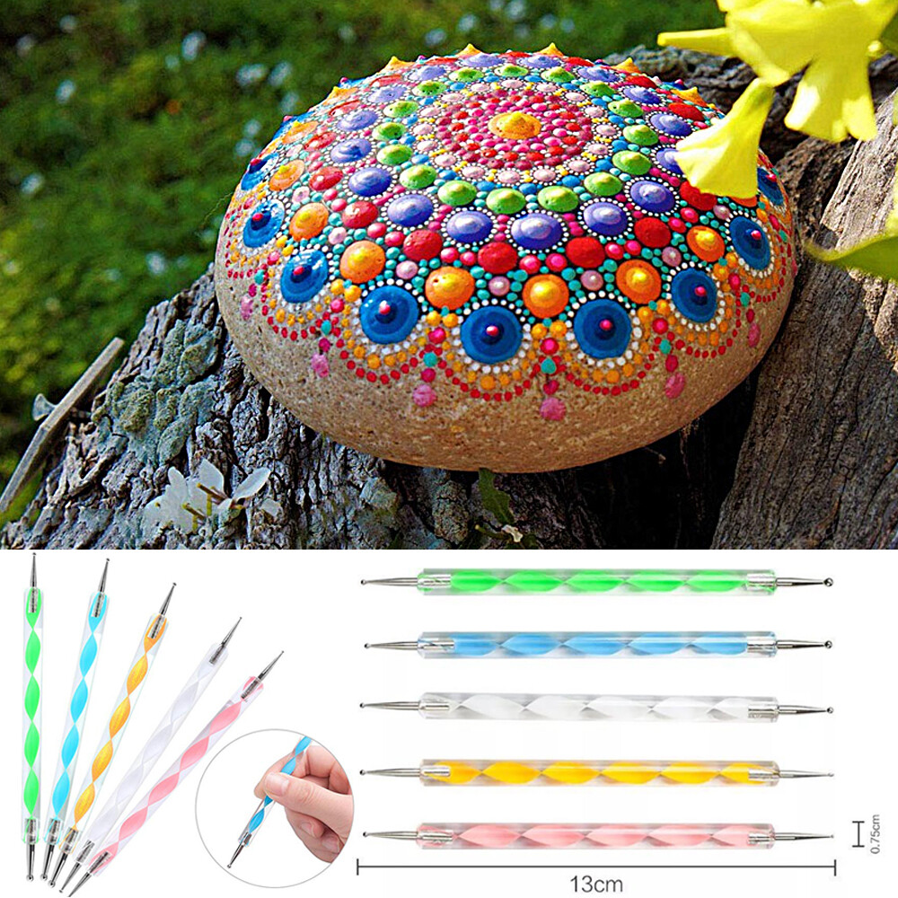41PCS Mandala Dotting Tools Pen Rock Painting Kit Dot Art Paint ...
