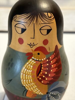 Japanese Unique Wood Nesting Dolls - Samurai - Hand Painted – 7 Pce ...
