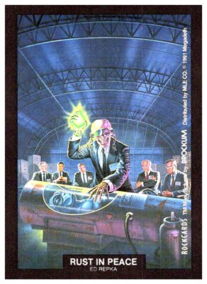 1991 Brockum Rockcards Artwork Ed Repka Rust in Peace | eBay