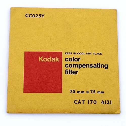 Kodak CC025Y Color Compensating Filter 75mm x 75mm CAT 170 4121 Sealed ...