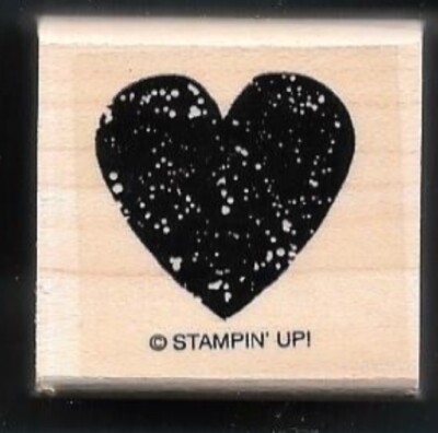SPECKLED HEART 1" SOLID SHAPE Valentine Day love card Stampin' Up ...
