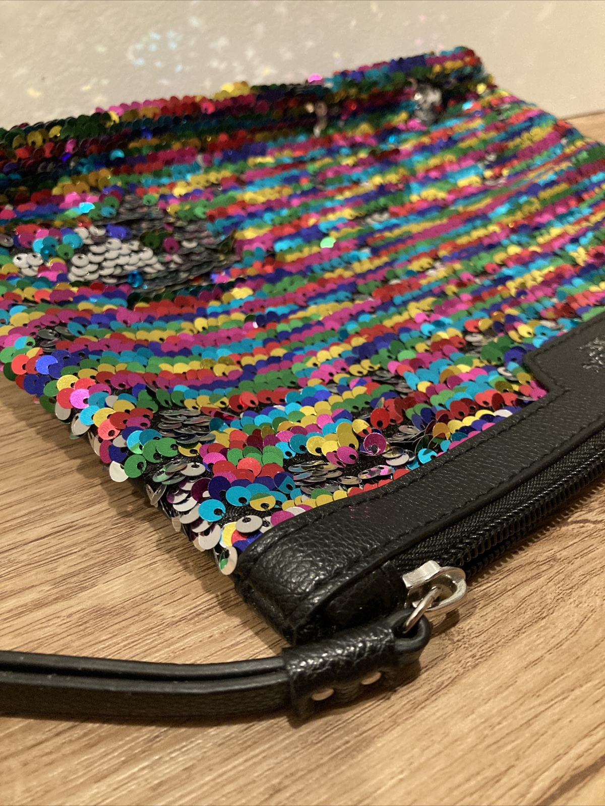 Victorias Secret Rainbow Silver Sparkle Handbag Makeu… - Gem