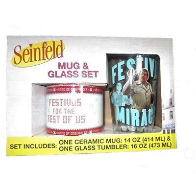 Seinfeld FESTIVUS 14 oz. Ceramic Mug &16 oz. Glass Tumbler Set | eBay