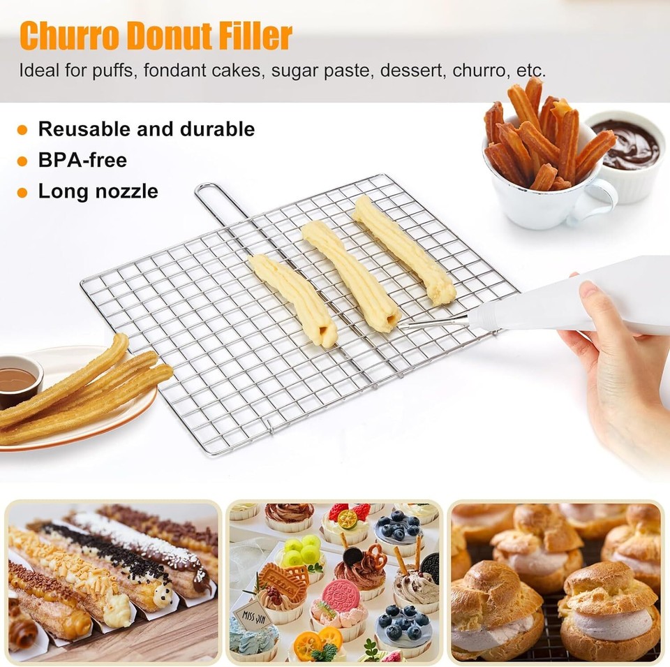 Churro Maker Machine, 3-in-1 Multifunctional Hollow Churros Machine ...