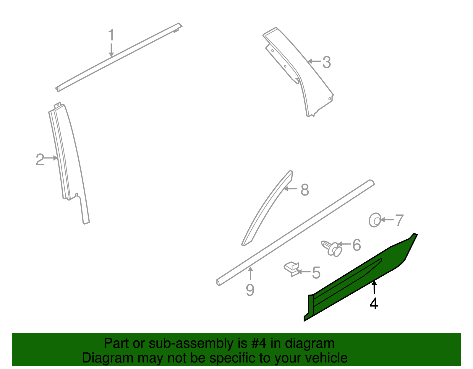 OEM+2016-2017+Land+Rover+Evoque+Passenger+Rear+Door+Molding+LR074949 ...