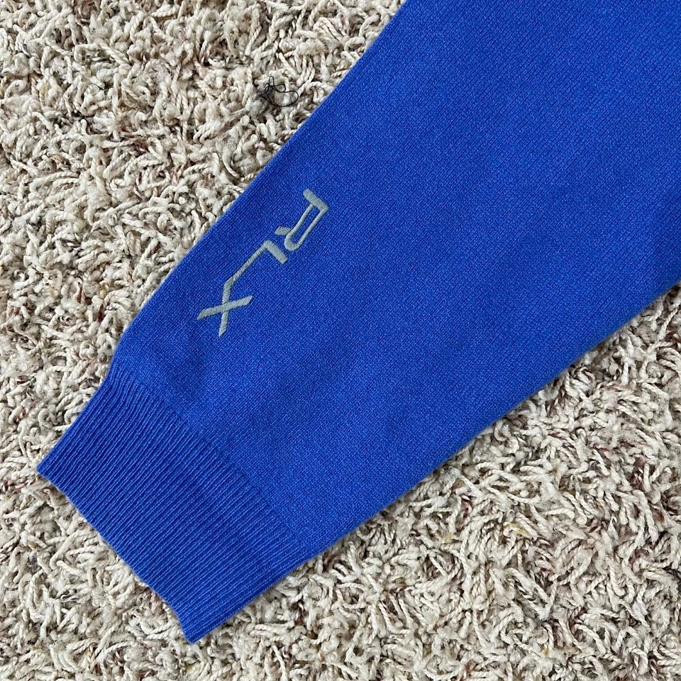 RLX Ralph Lauren Men’s Washable 100% Cashmere Hooded Sweater Blue, Size ...