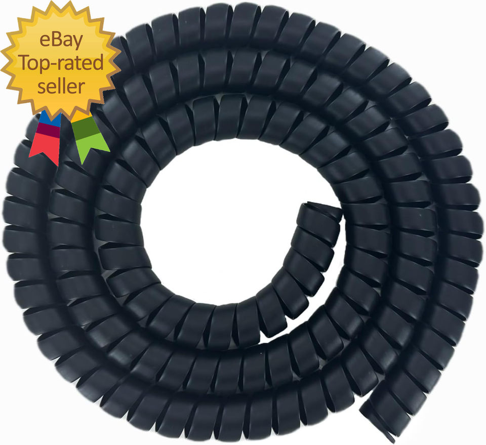 Spiral Wrap Cable Protector 2.0 OD X 10' Pre-Cut Lengths Safe Hose ...