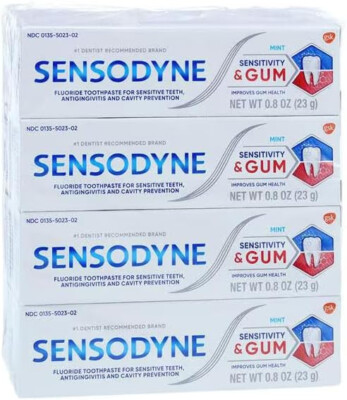 12x Sensodyne Tubes of Sensitive Mouth Toothpaste 0.8oz Tubes Mint exp ...