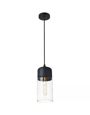 Living District LD2240BK Ashwell 1 Light 5 inch Black Pendant Ceiling ...