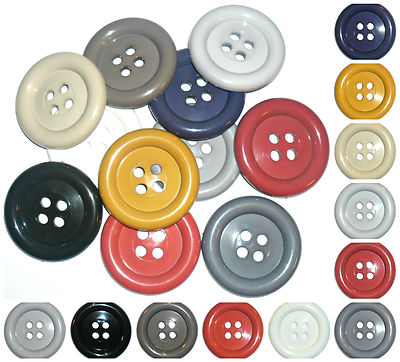 OVERSIZED LARGE CLOWN BUTTONS, X5 - CHOOSE COLOUR - 2.5