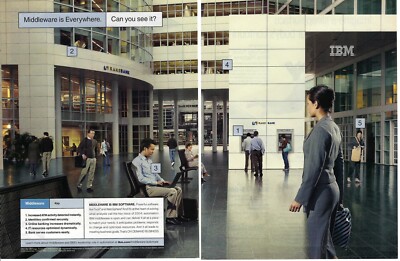 2004 IBM Middleware Business Software Banking ATM Key Retro Print Ad ...