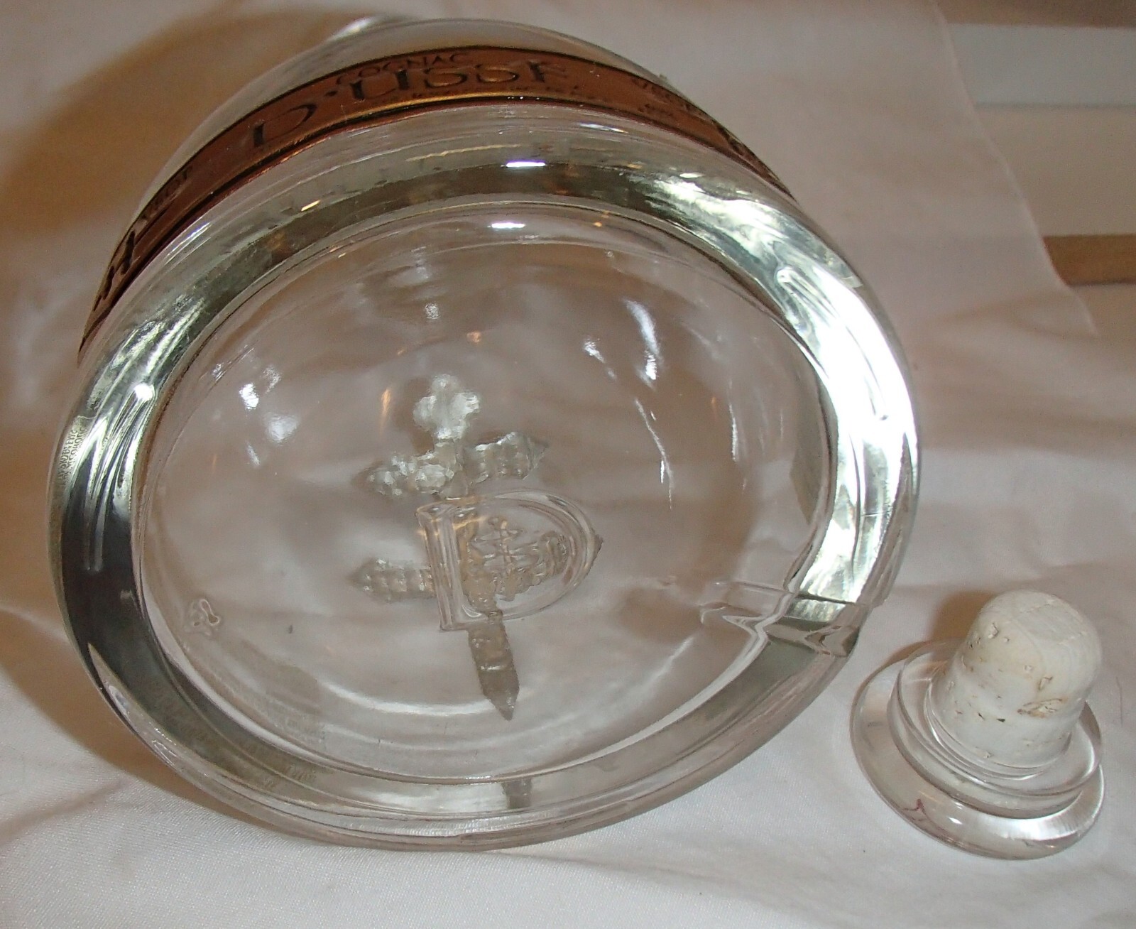 Cognac D'usse VSOP 375 ml Empty Glass Bottle with cork stopper | eBay