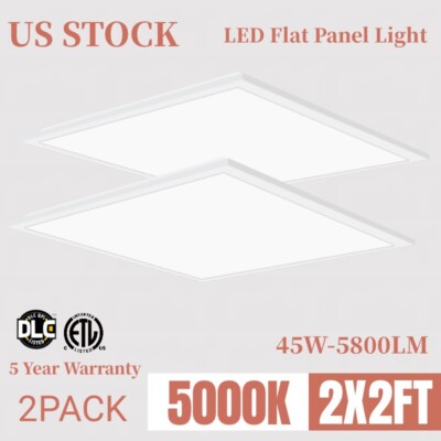 2x2 FT LED Flat Panel Troffer Light,Dimmable Recessed Back-Lit Drop ...