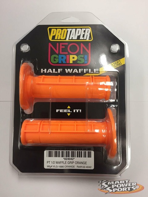 ProTaper - 024042 - Neon Half Waffle Grips, Orange for sale online | eBay