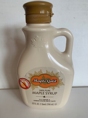 Canadian Leaf Maple Syrup Bottle with Snap Lid and Handle Jug No Drip ...