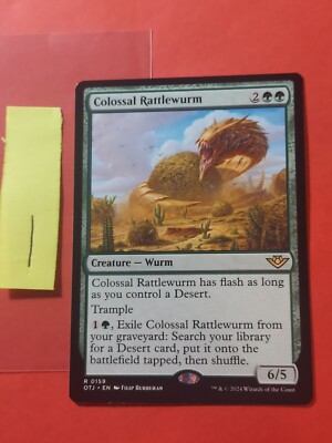 2024 MTG Outlaws of Thunder Junction #159 Colossal Rattlewurm, R, NF ...