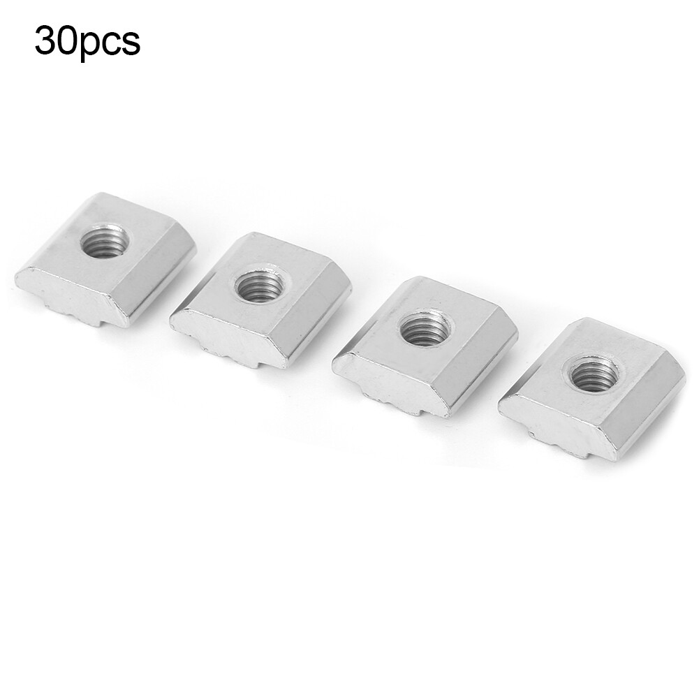 30pcs M6 30 Series T Slot Nuts Set Aluminum Profile Threaded T Sliding ...