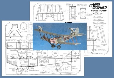 Aerographics Model Airplane Plans: Curtiss Jenny 26" Scale Rubber ...