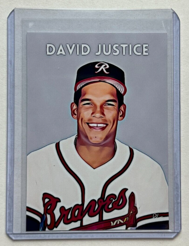 David Justice Limited Edition Artist Signed "Richmond Braves" Trading ...