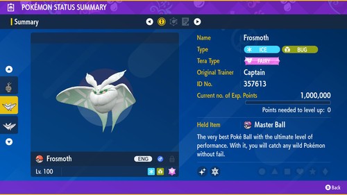 Pokemon Scarlet Violet Ultra Shiny 6IV Frosmoth Fast Trade - FREE ...