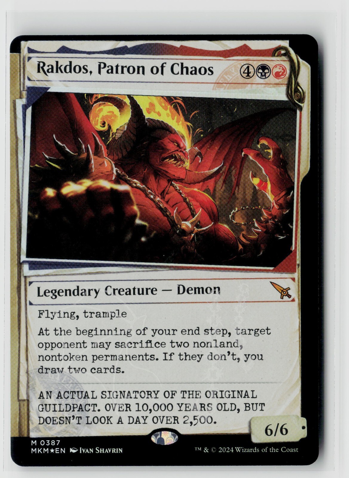 MTG MKM Karlov Manor Rakdos, Patron Of Chaos (Invisible Ink) 387 Foil ...