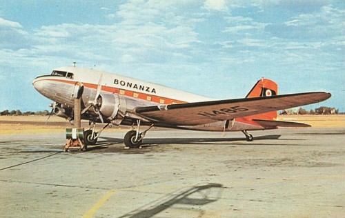 Postcard, Bonanza Airlines Douglas DC-3 LK2 | eBay