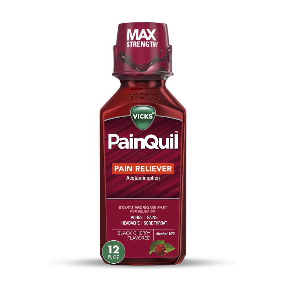 Vicks PainQuil Pain Relief Liquid, Acetaminophen Pain Reliever for ...