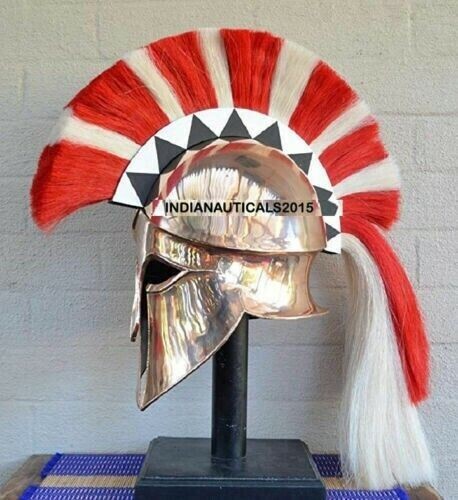 Medieval Copper Greek Corinthian Helmet Ancient Halloween Costume Armor ...